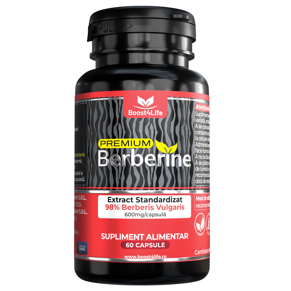 Premium Berberina, 600 mg, 60 capsule, Boost4Life : Farmacia Tei online