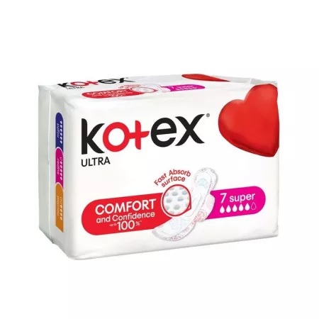 Tampoane absorbante Ultra Super, 7 bucati, Kotex : Farmacia Tei online