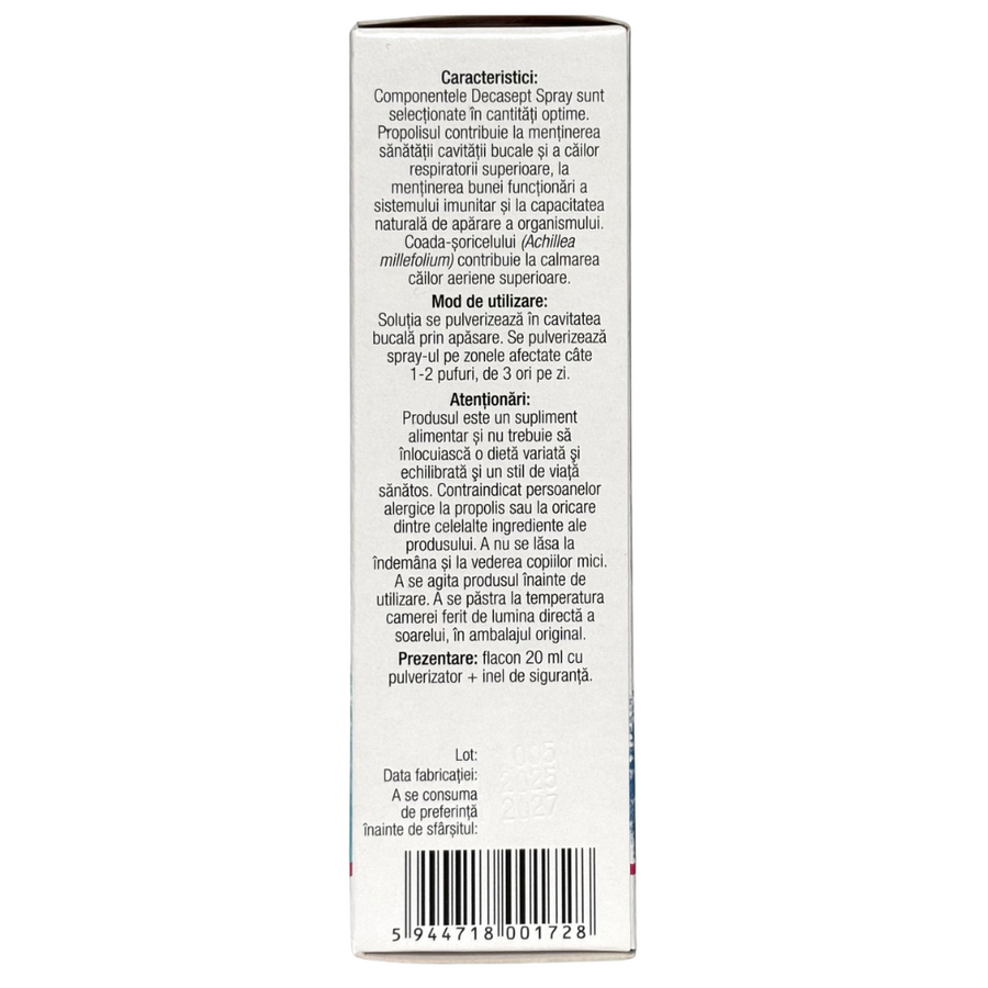 Decasept spray, 20 ml, Amniocen : Farmacia Tei online