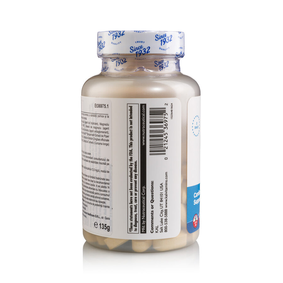 Magnesium Taurate Plus Kal, 400 mg, 90 tablete, Secom : Farmacia Tei online