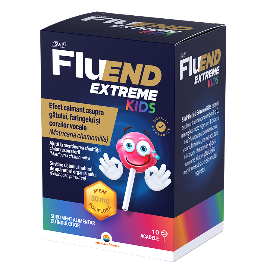 Fluend Extreme Kids, 10 acadele, Sun Wave Pharma : Farmacia Tei online