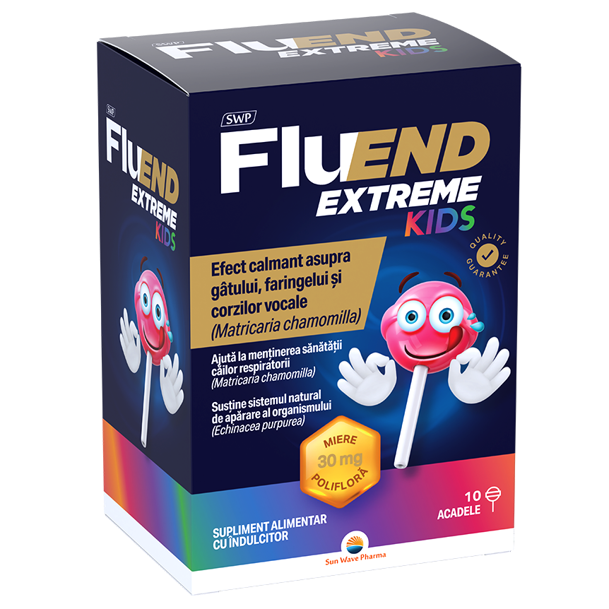 Fluend Extreme Kids, 10 acadele, Sun Wave Pharma : Farmacia Tei online