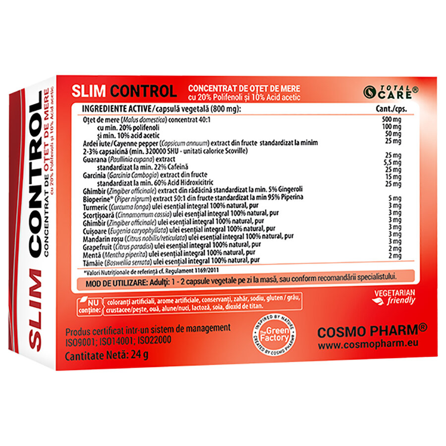 Slim Control, 30 capsule vegetale, Cosmopharm : Farmacia Tei online