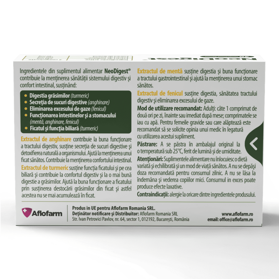 NeoDigest, 30 comprimate filmate, Aflofarm : Farmacia Tei online