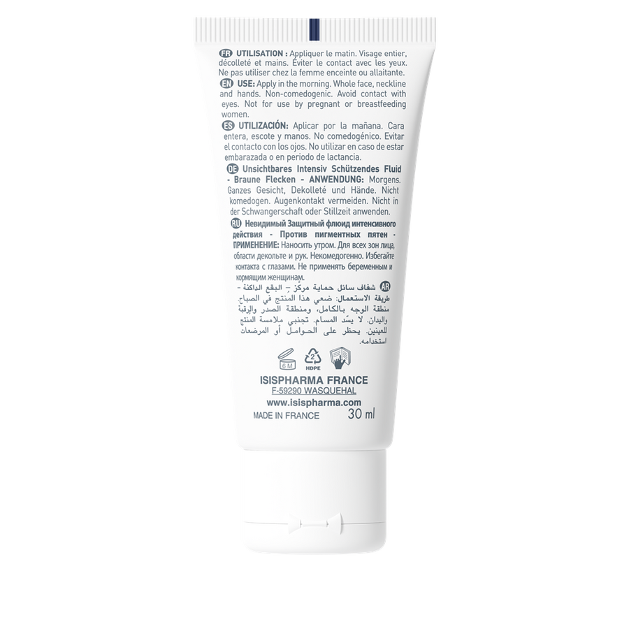 Eticheta Produs Crema depigmentanta cu protectie solara SPF : Farmacia ...