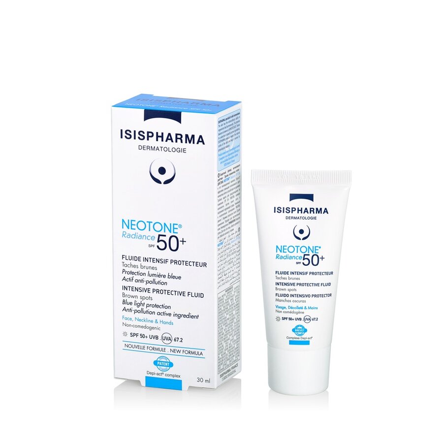 Eticheta Produs Crema depigmentanta cu protectie solara SPF : Farmacia ...