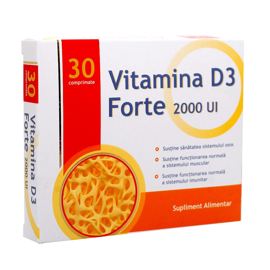Vitamina D3 Forte 2000 UI, 30 comprimate, Medmarketing : Farmacia Tei ...