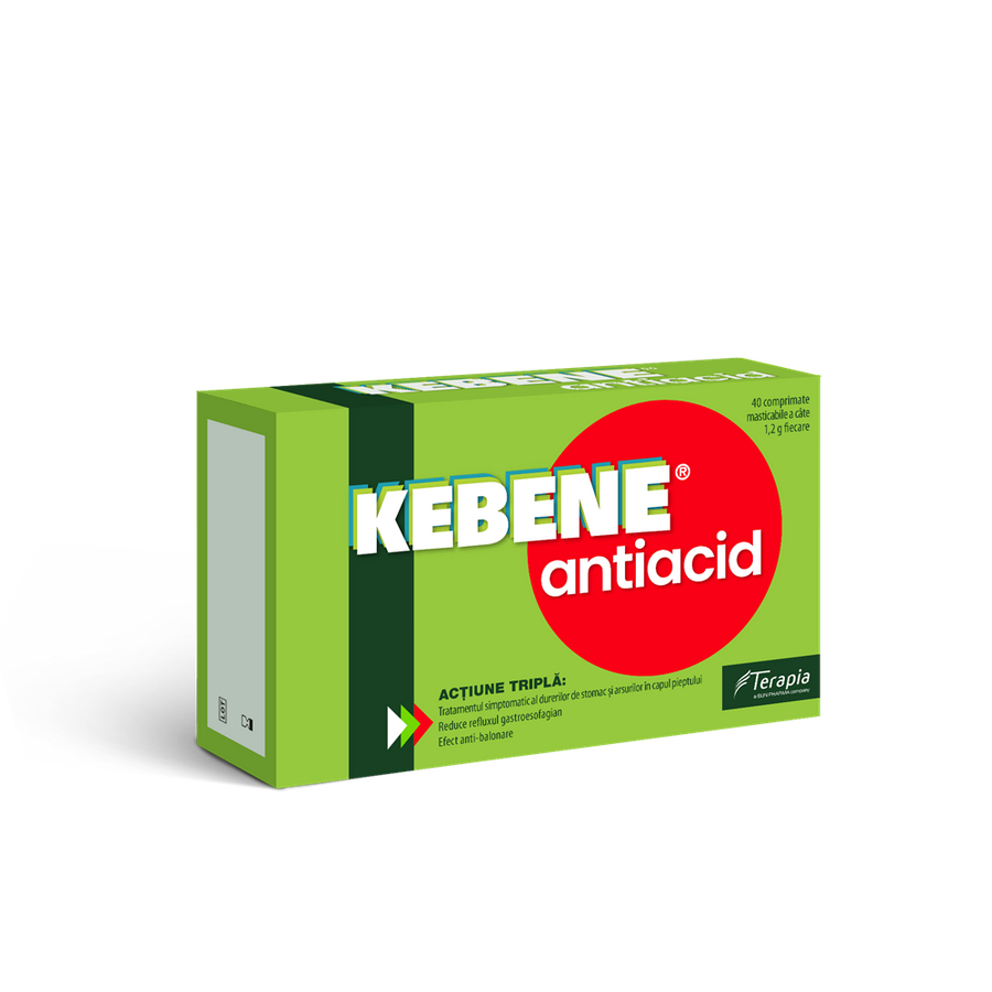 Kebene Antiacid, 40 comprimate, Terapia : Farmacia Tei online