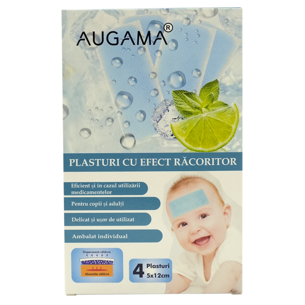 Plasturi cu efect racoritor pentru copii Augama, 5x12 cm, 4 : Farmacia ...