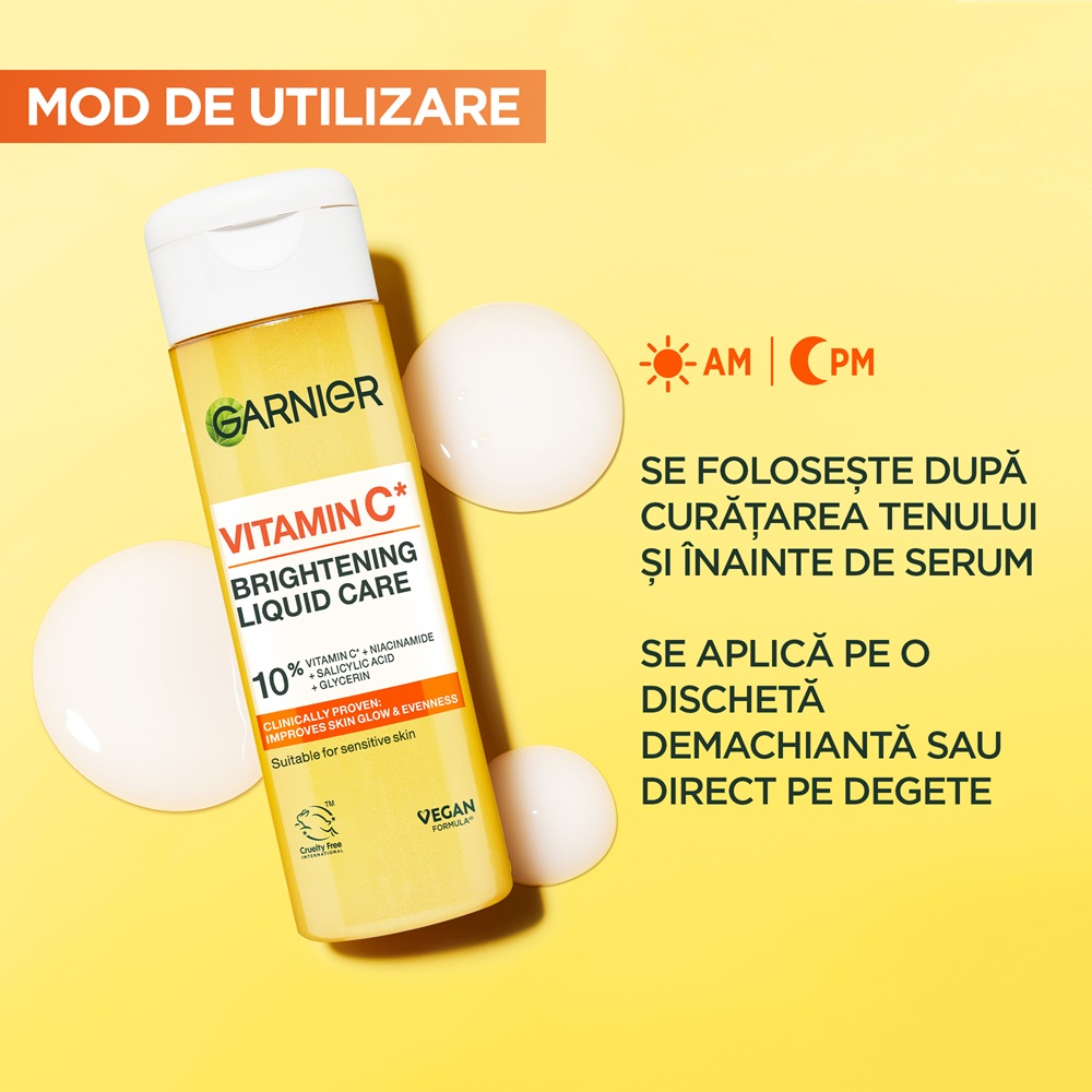 Lotiune tonica cu vitamina C, 120 ml, Garnier : Farmacia Tei online