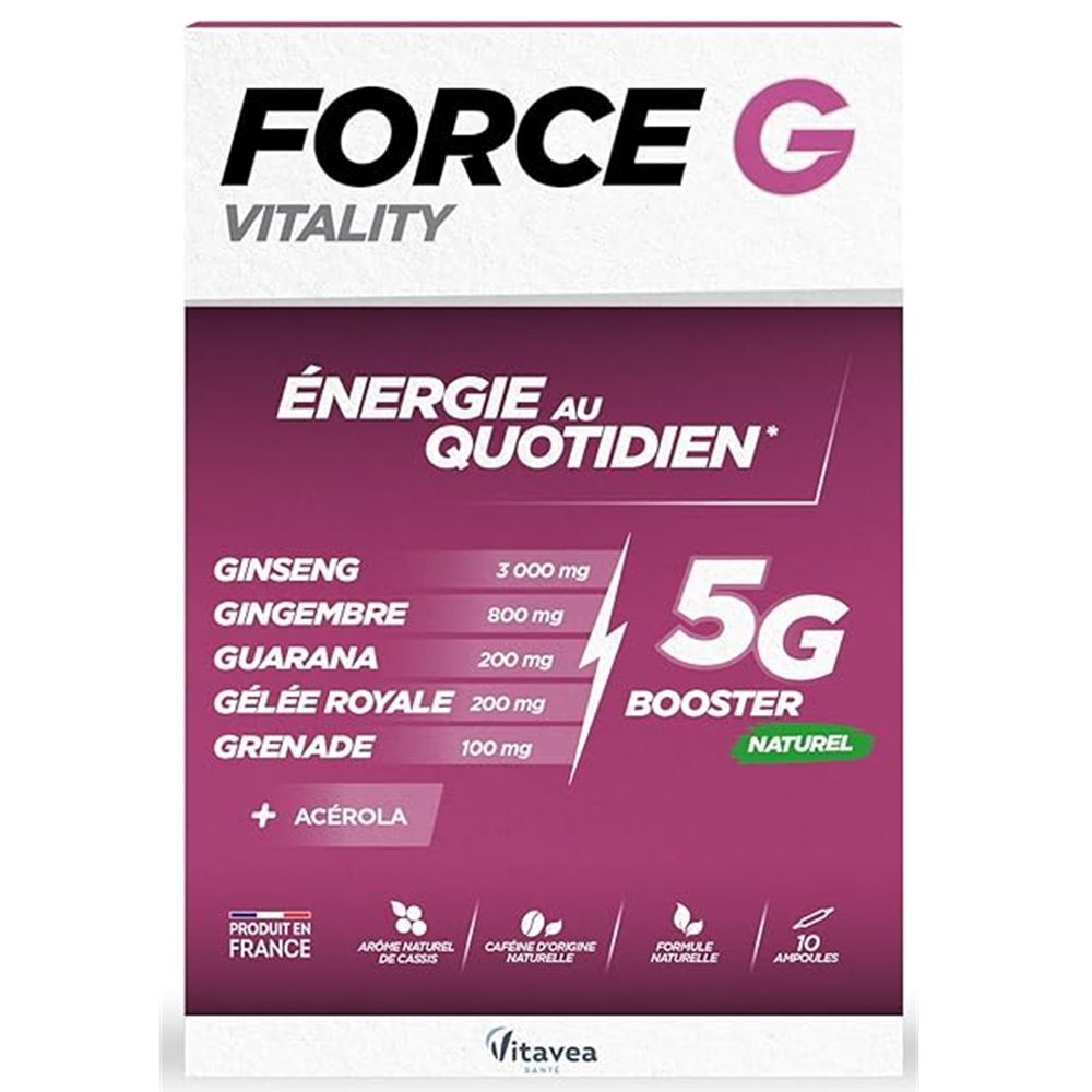 Force G Stimulant, 10 fiole buvabile, Vitavea : Farmacia Tei online