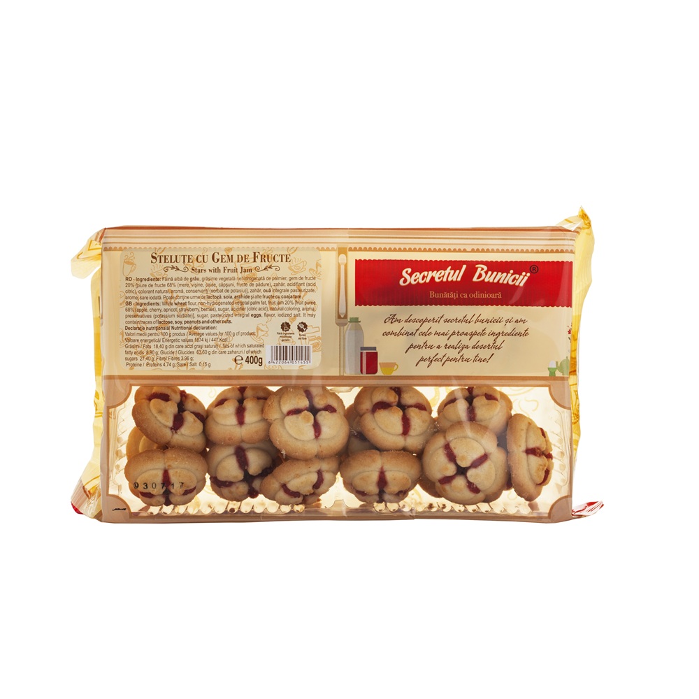 Stelute cu gem de fructe, 400 g, Secretul Bunicii : Farmacia Tei online