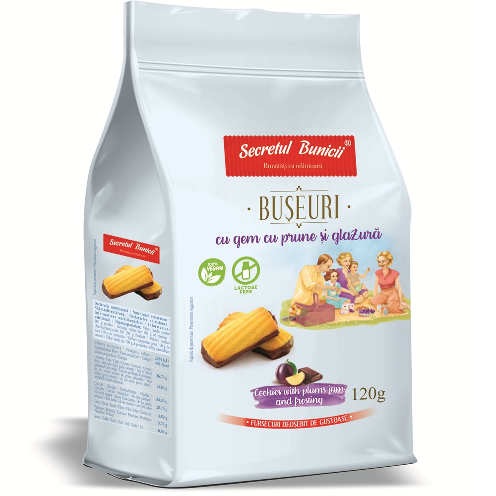 Buseuri cu gem cu prune si glazura, 120 g, Secretul Bunicii : Farmacia ...