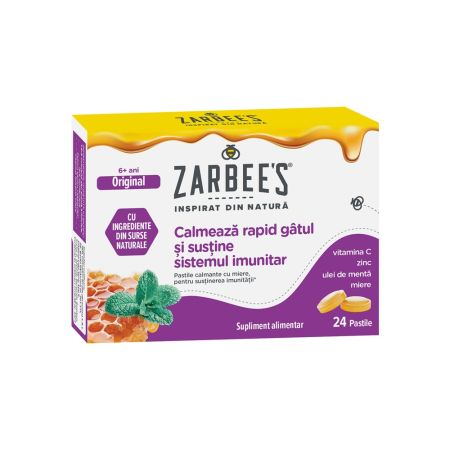 Pastile pentru dureri de gat Zarbee`s, 24 pastile, Johnson : Farmacia ...