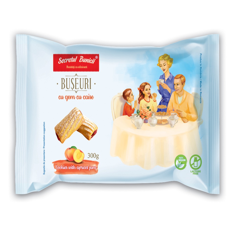 Buseuri cu gem cu caise, 300 g, Secretul Bunicii : Farmacia Tei online