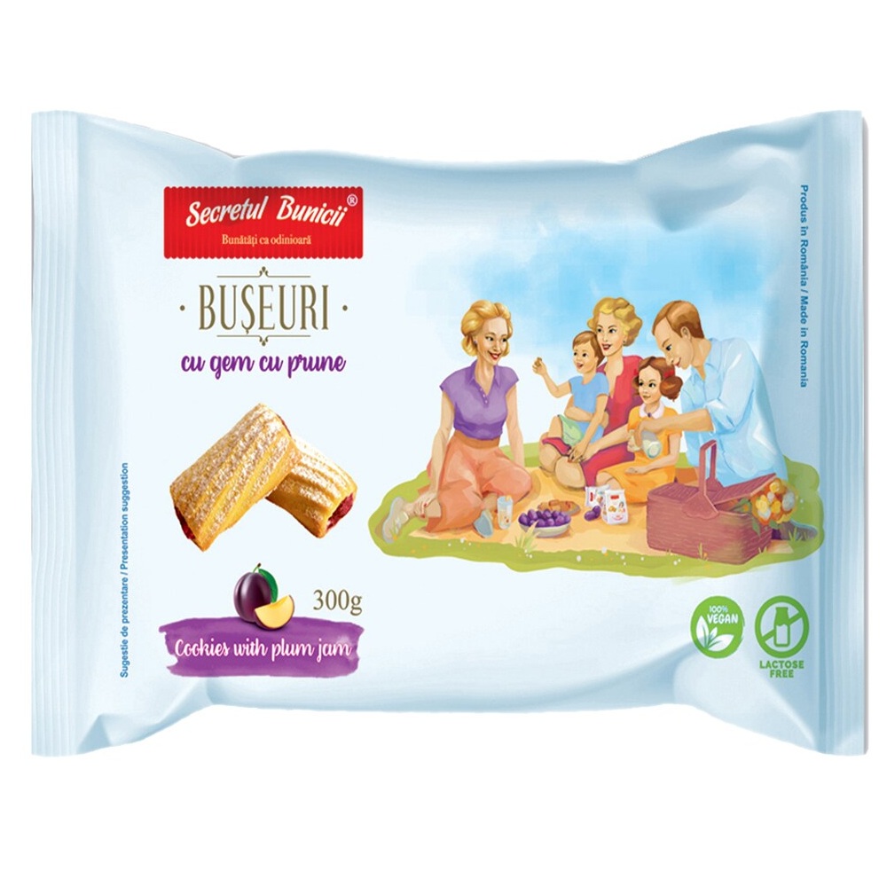 Buseuri cu gem cu prune, 300 g, Secretul Bunicii : Farmacia Tei online