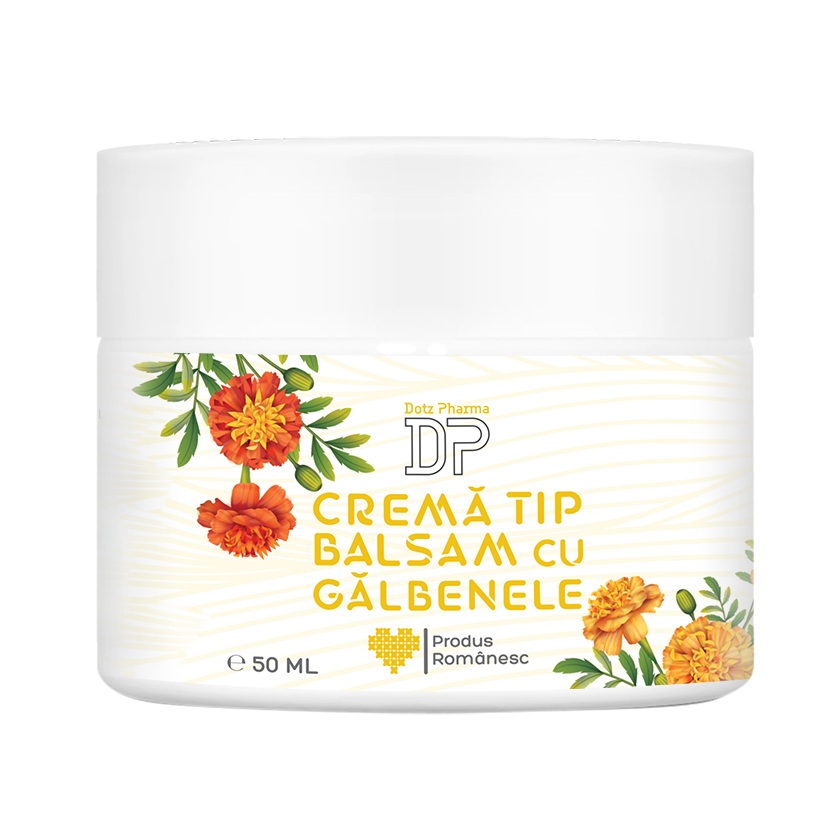 Crema tip balsam cu extract de galbenele, 50 ml, Dotz Pharm : Farmacia Tei online