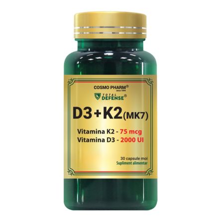 D3+K2, 30 capsule moi, Cosmo Pharm : Farmacia Tei online