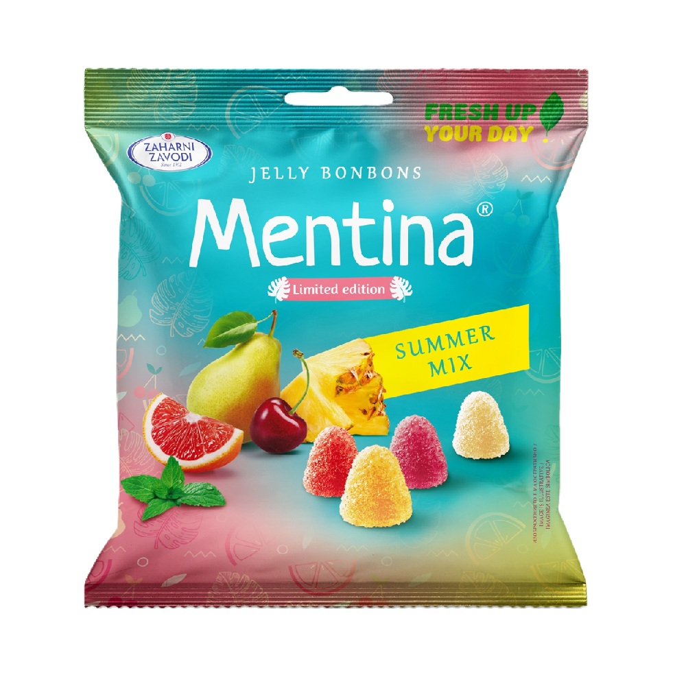 Jeleuri mentolate cu aroma de fructe Mentina Summer Mix, 80 : Farmacia ...