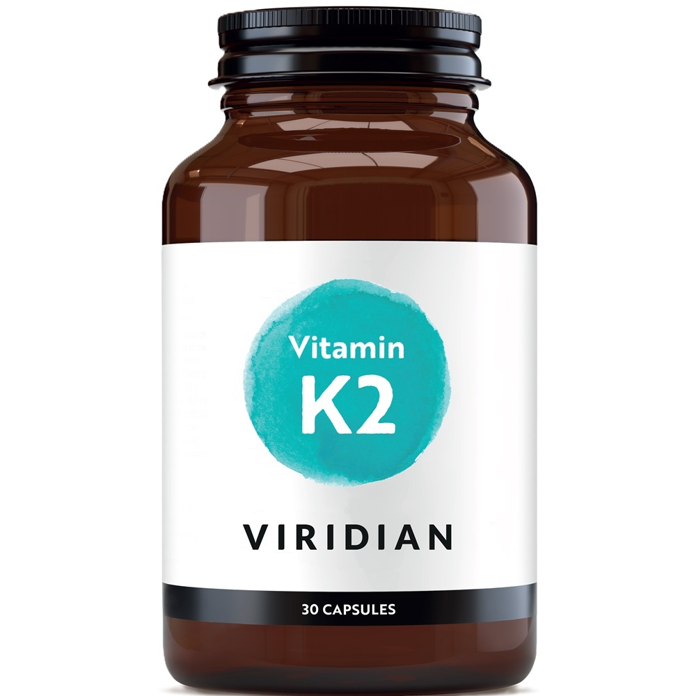 Vitamina K2, 50 ug, 30 capsule, Viridian : Farmacia Tei online