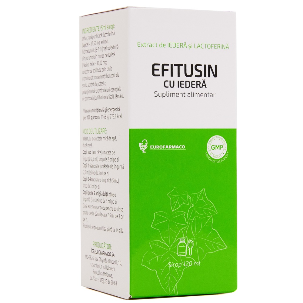Sirop cu iedera Efitusin, 120 ml, Eurofarmaco : Farmacia Tei online
