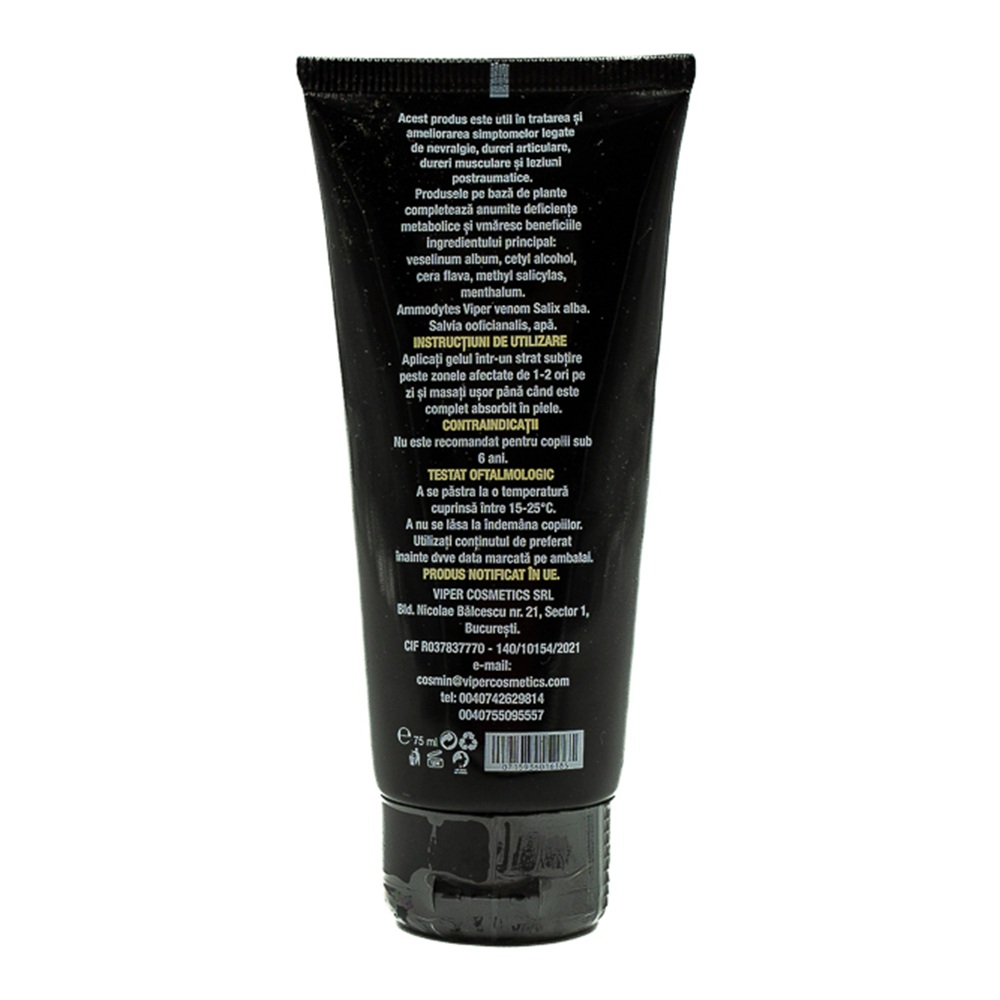 Gel pentru masaj cu venin de vipera, 75 ml, Viper Cosmetics : Farmacia ...