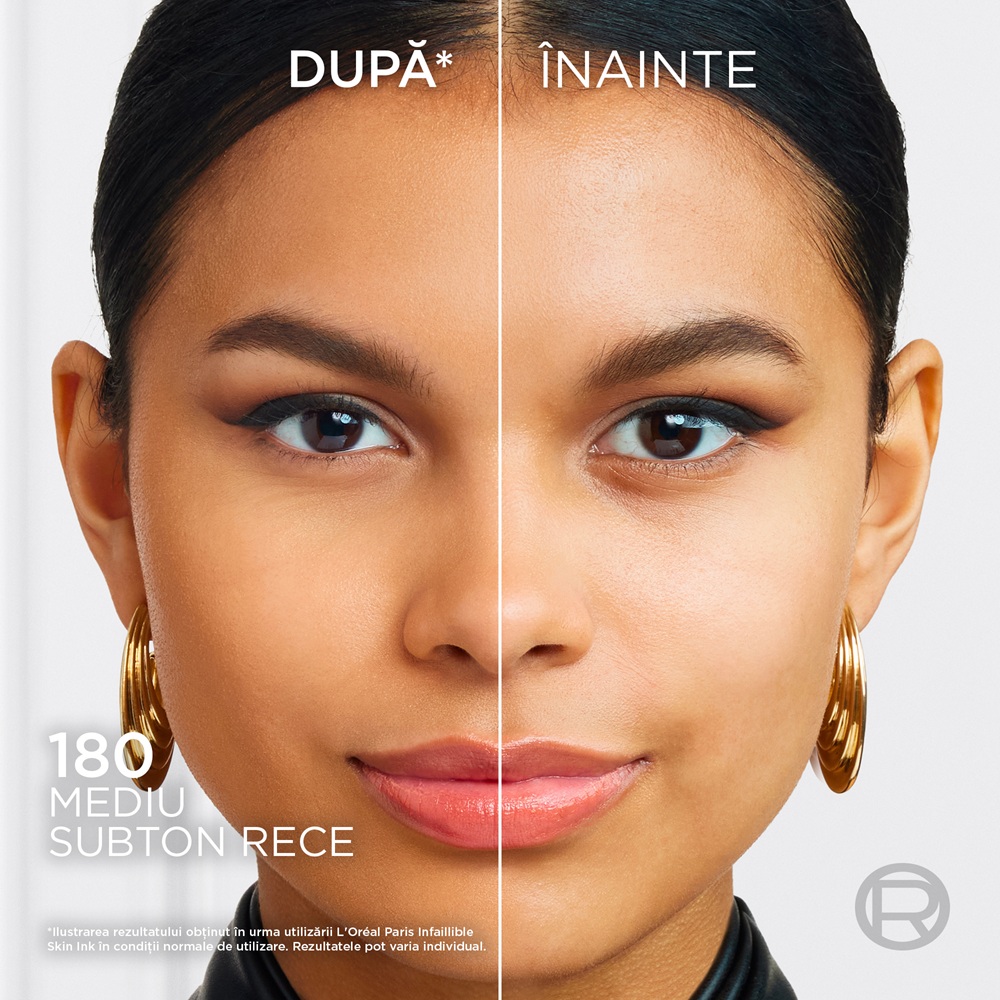 Fond de ten si corector 2 in 1 Infaillible Skin Ink 180 Med : Farmacia Tei online