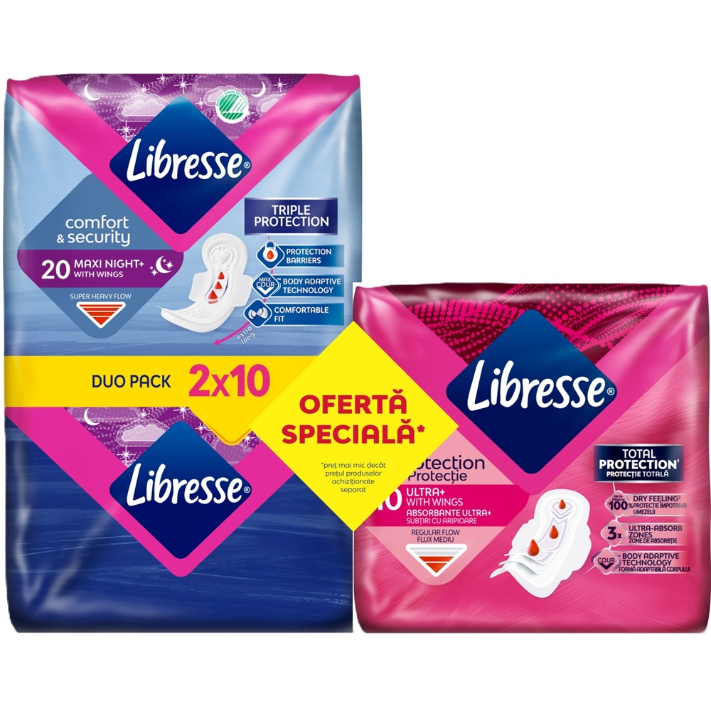 Pachet Absorbante Maxi Night Duo 20 bucati + Absorbante Ult : Farmacia ...