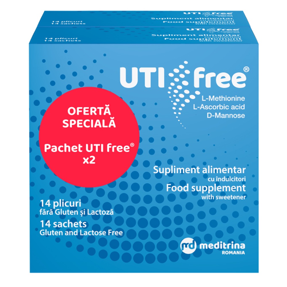 UTI Free, 14 plicuri, Meditrina Pharmaceuticals : Farmacia Tei online