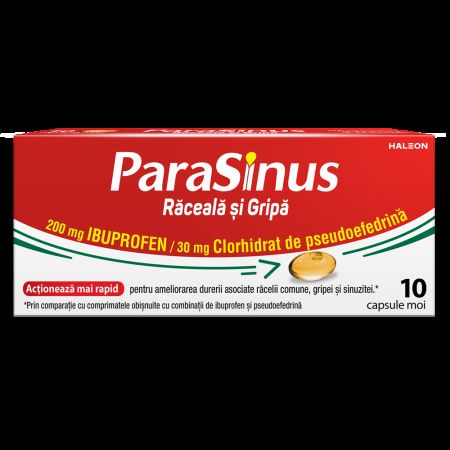 Parasinus Raceala si Gripa, 200 mg/30 mg, 10 capsule moi, H : Farmacia ...