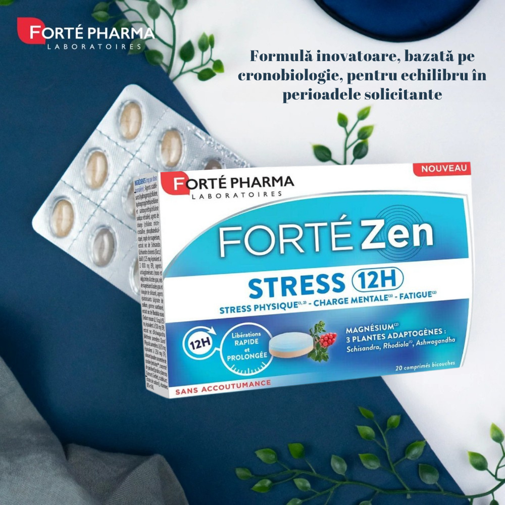 Forte Zen Stress 12h, 20 comprimate cu eliberare rapida si : Farmacia ...
