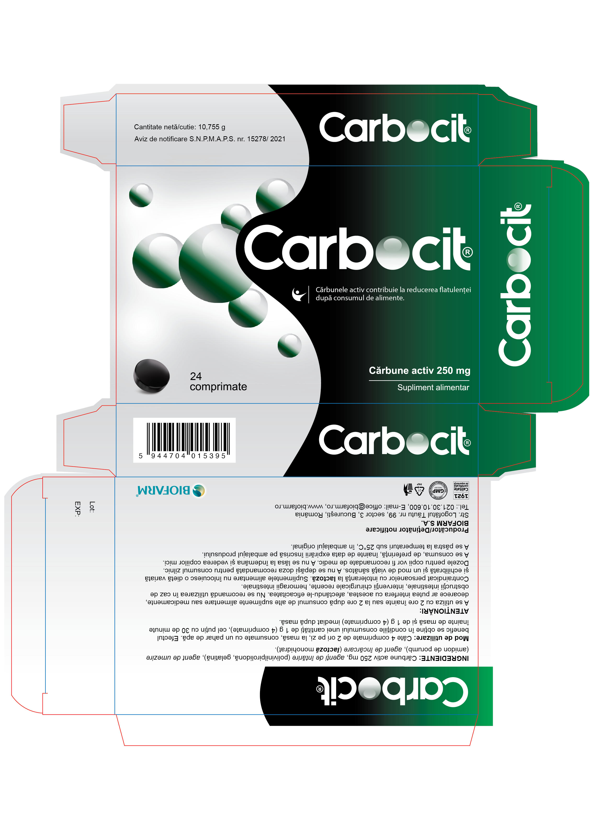 Carbocit, 24 comprimate, Biofarm : Farmacia Tei online