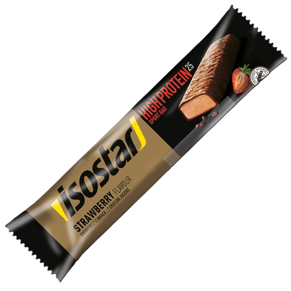 Baton proteic cu capsuni High Protein, 35 g, Isostar : Farmacia Tei online