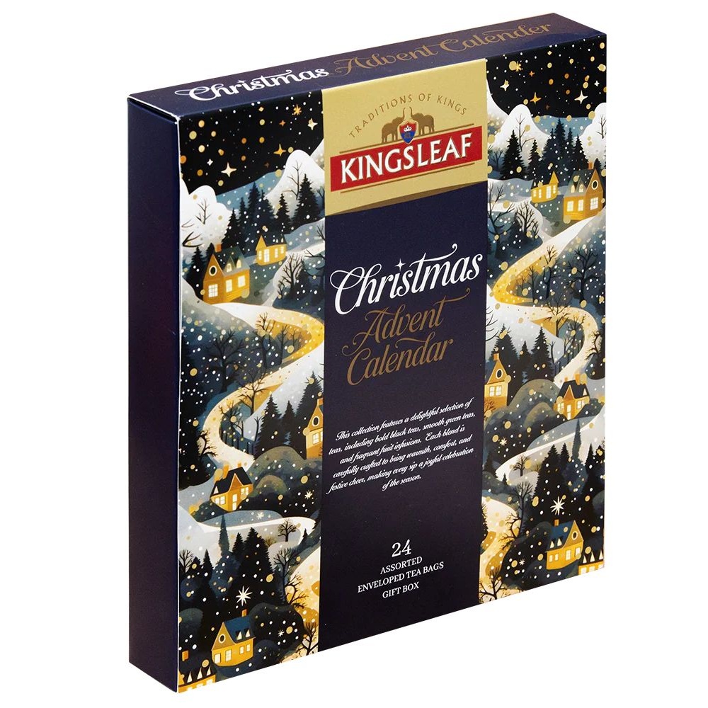 Ceai asortat Calendar Advent Christmas Kingsleaf, 24 plicur : Farmacia ...