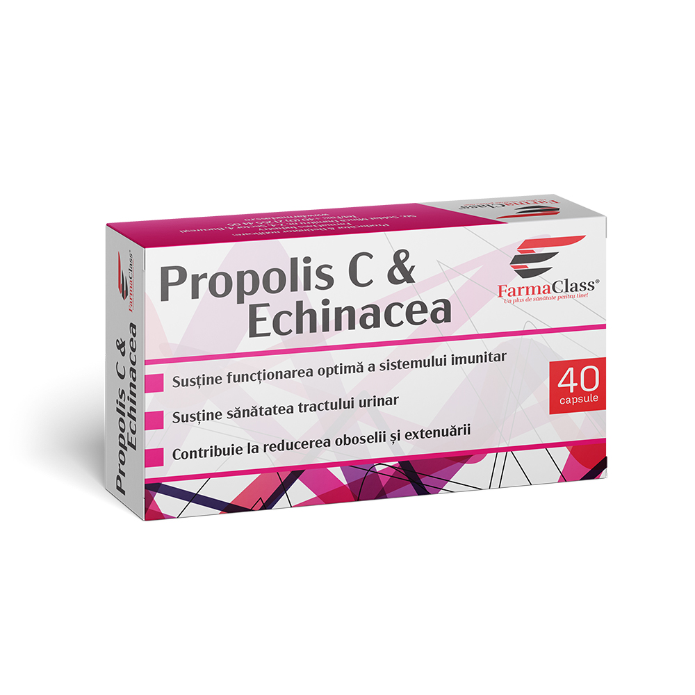 Propolis C si Echinacea, 40 capsule, FarmaClass : Farmacia Tei online