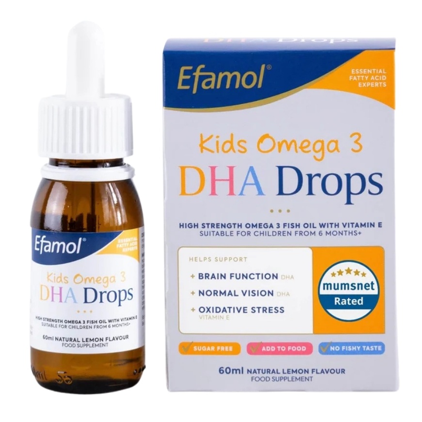 Picaturi cu Omega 3 DHA pentru copii, 60 ml, Efamol : Farmacia Tei online