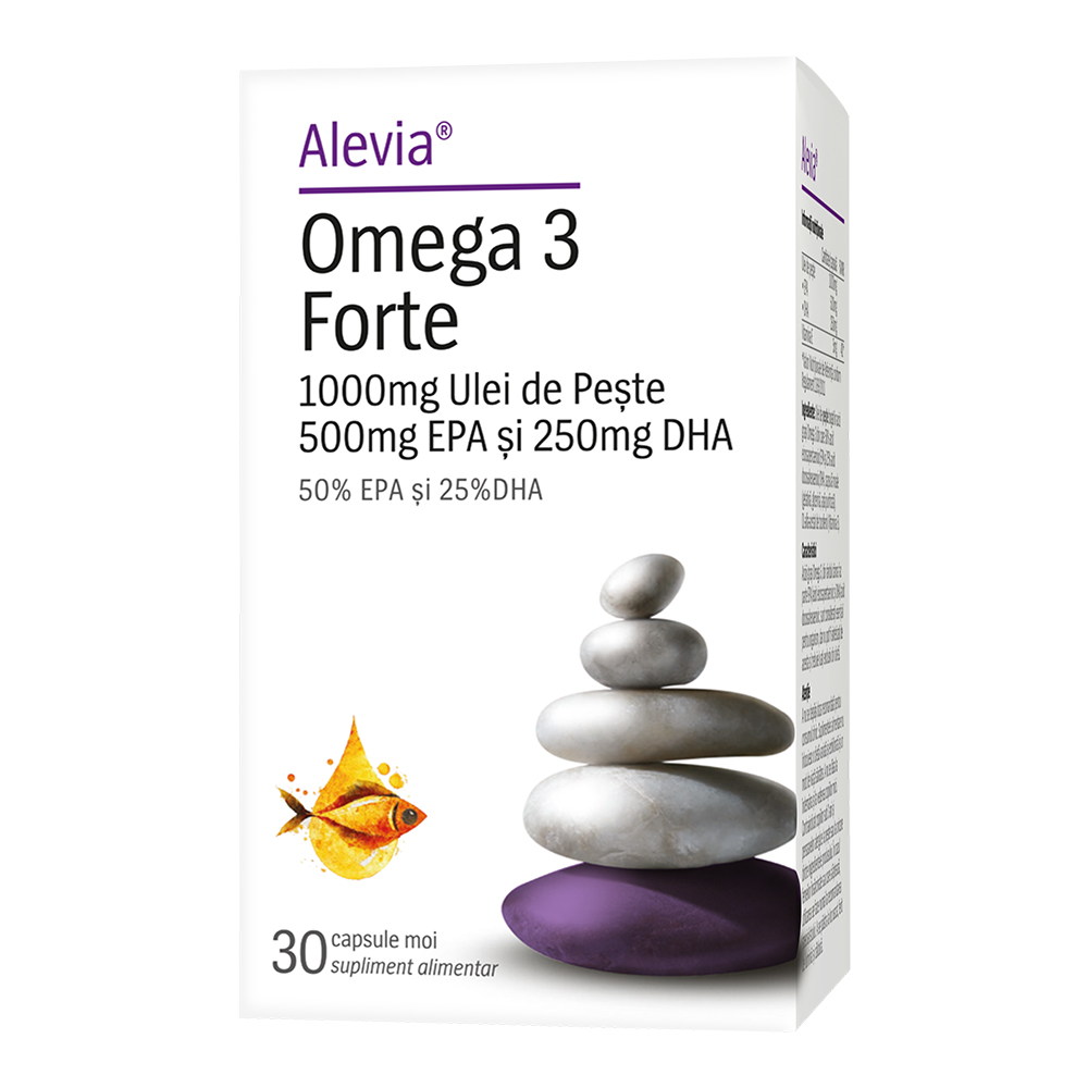 Omega 3 Forte, 30 capsule, Alevia : Farmacia Tei online