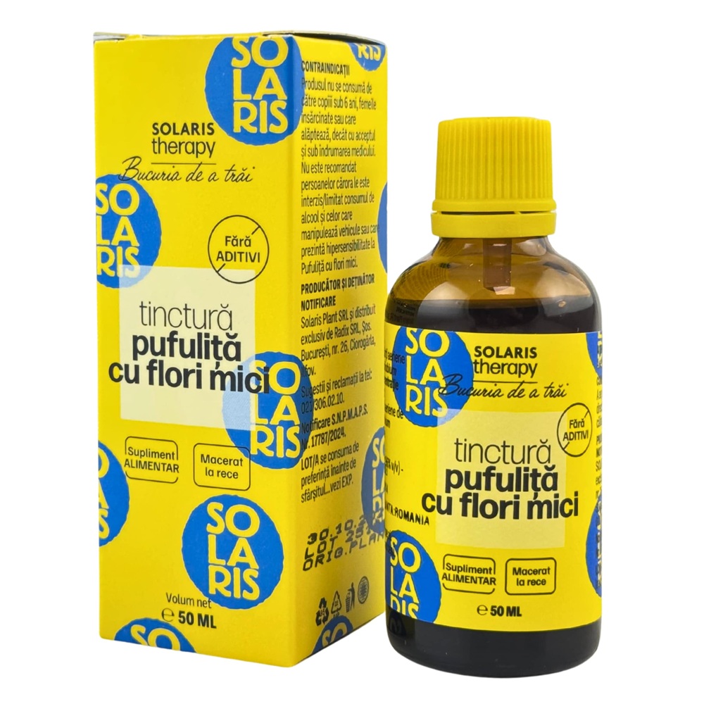 Tinctura de Pufulita cu flori mici, 50 ml, Solaris : Farmacia Tei online