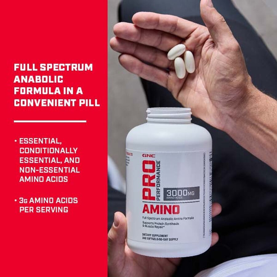 Aminoacizi Amino Pro Performance, 240 capsule, GNC : Farmacia Tei online