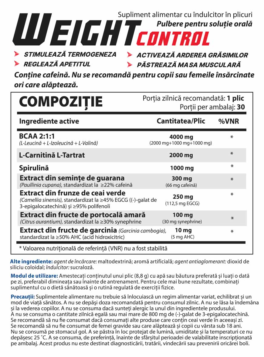 Weight control, 30 plicuri, Balkan Pharmaceuticals : Farmacia Tei online