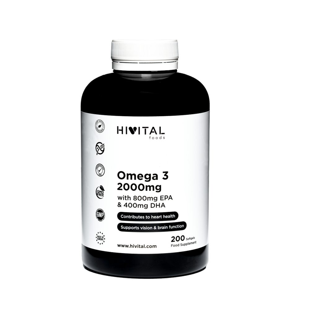 Omega 3, 2000 mg, 200 capsule, Hivital : Farmacia Tei online