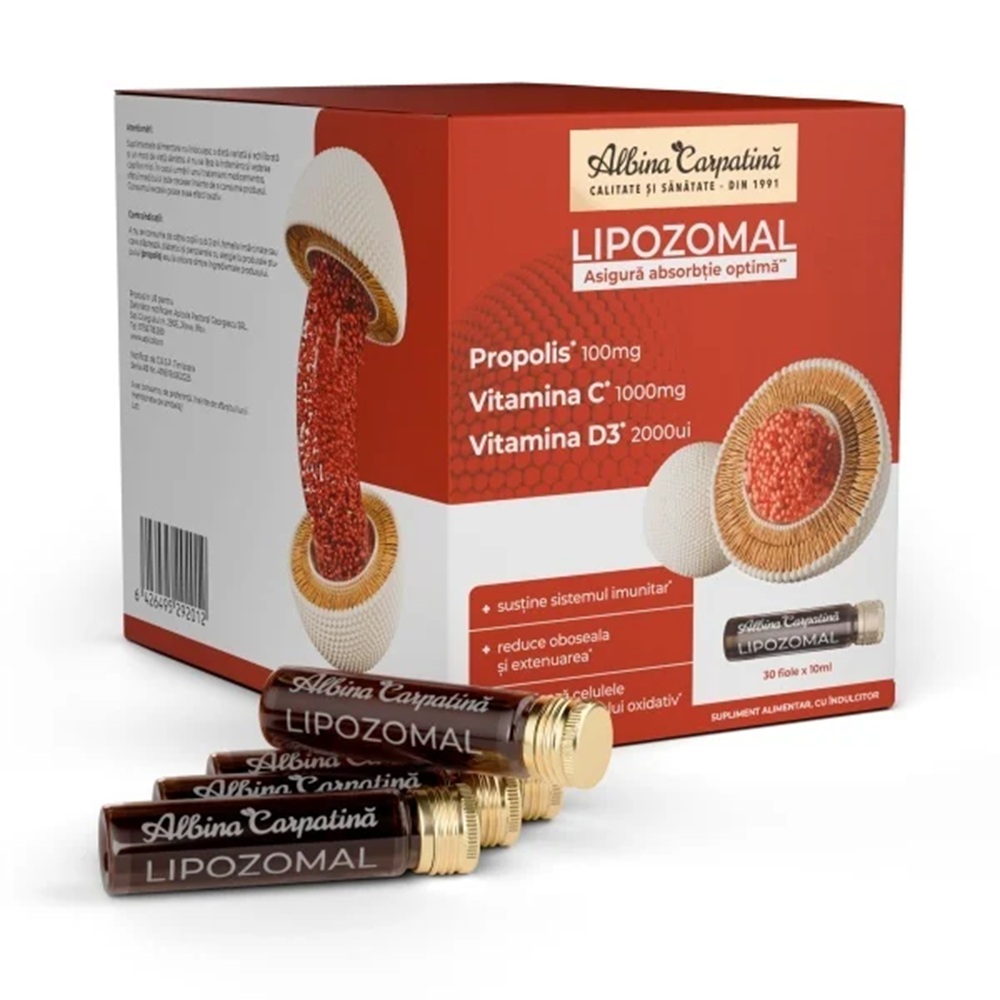Lipozomal Propolis, Vitamina C si Vitamina D3, 30 fiole, Al : Farmacia ...