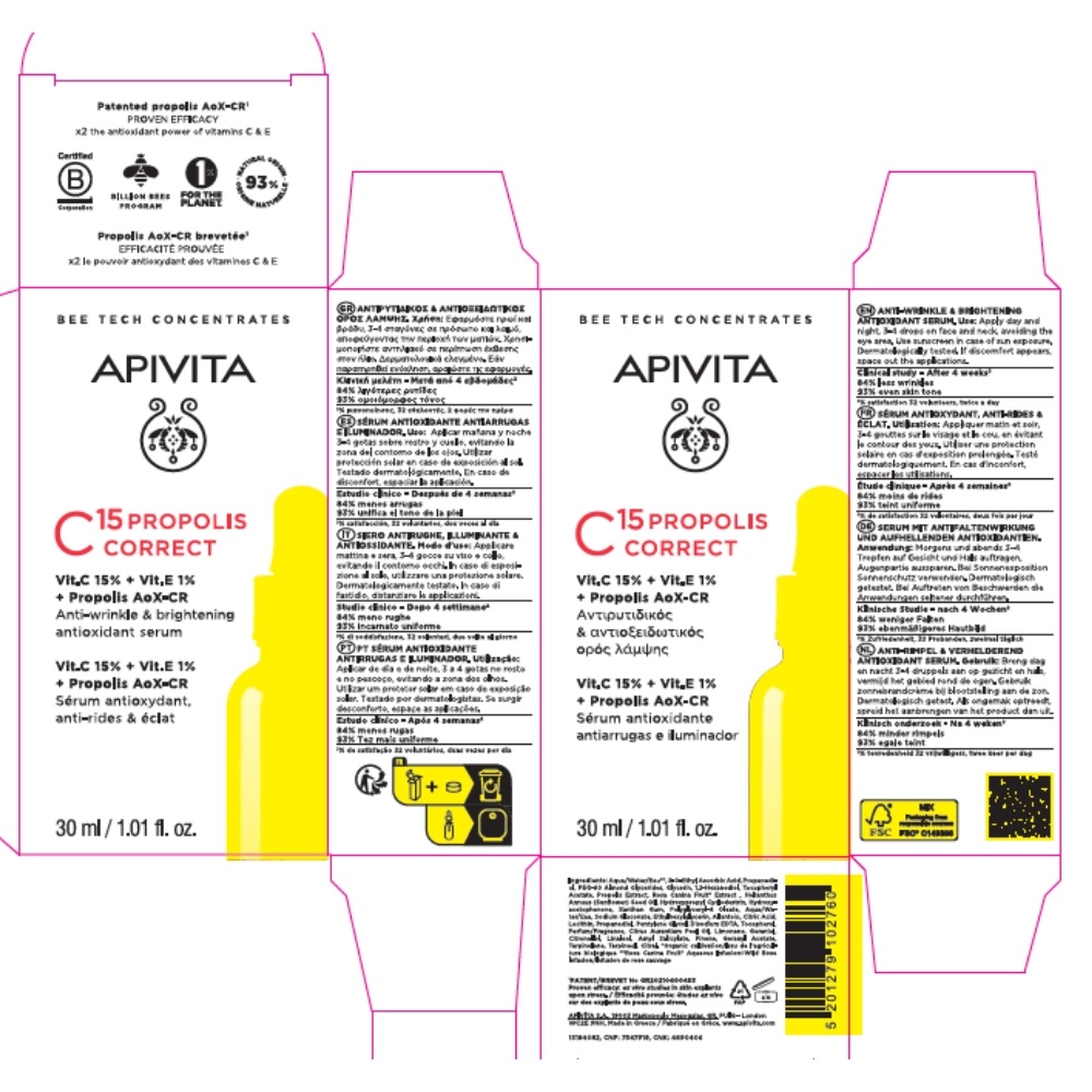 Ser corector antirid cu vitamina C Bee Tech C15, 30 ml, Api : Farmacia ...