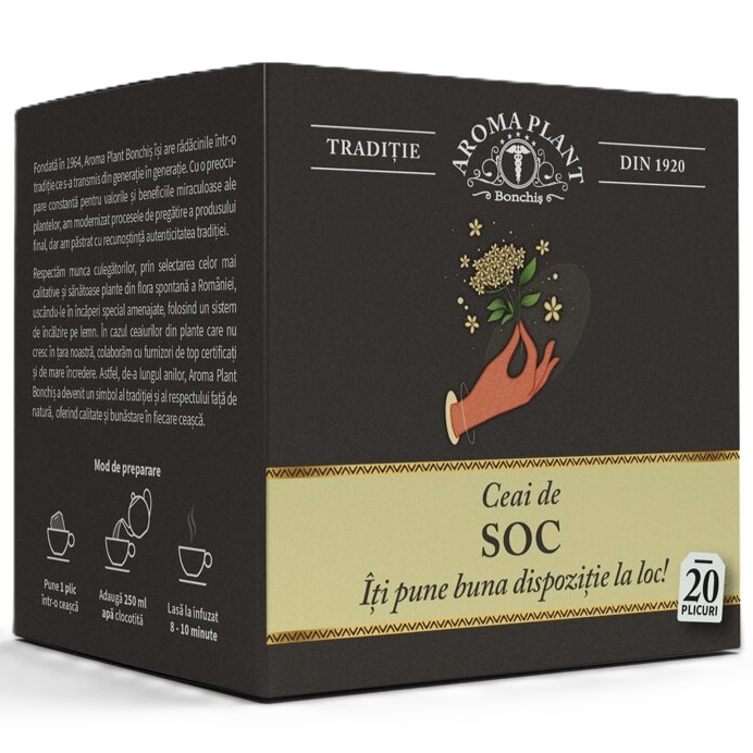 Ceai de soc, 20 plicuri, Aroma Plant : Farmacia Tei online