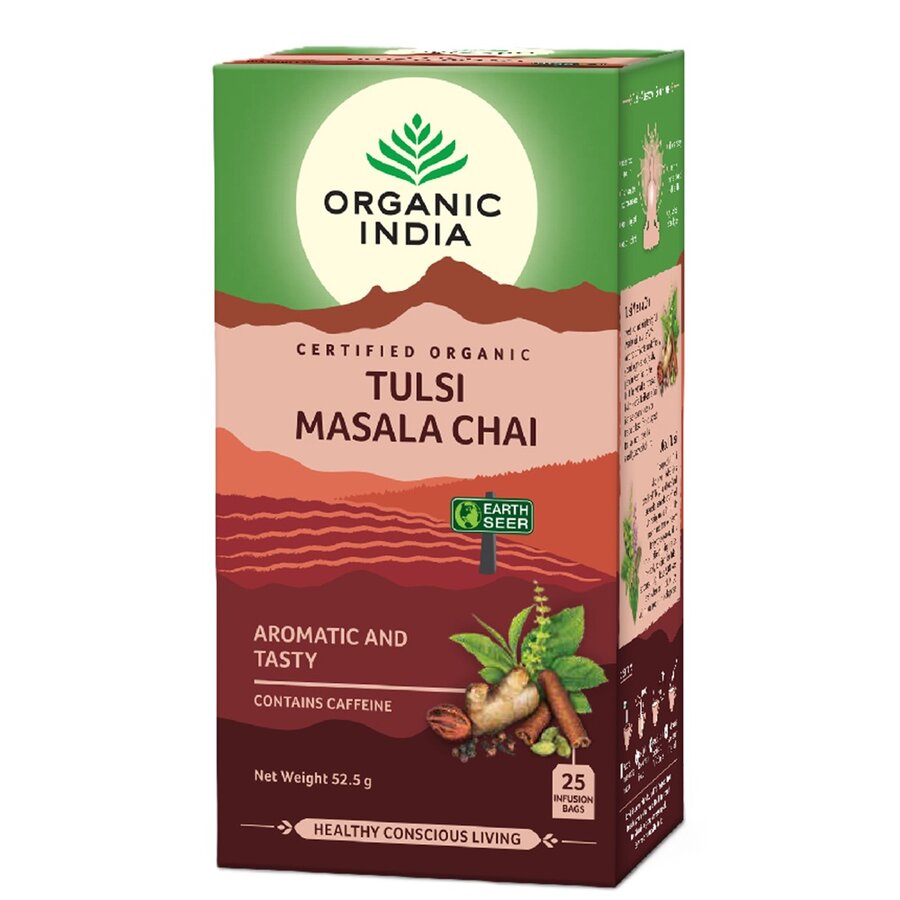 Ceai negru cu busuioc sfant Tulsi Masala, 25 plicuri, Organ : Farmacia ...