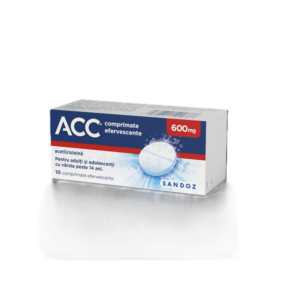ACC, 600 mg, 10 comprimate efervescente, Sandoz : Farmacia Tei online
