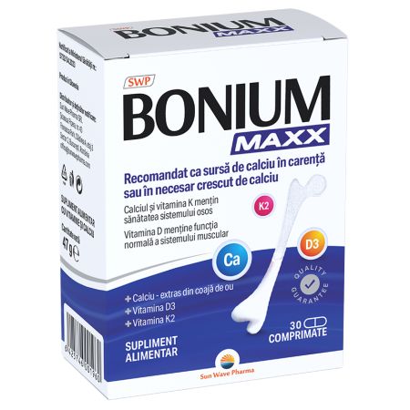 Bonium Maxx, 30 comprimate, Sun Wave Pharma : Farmacia Tei online
