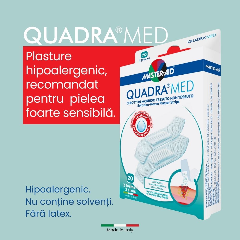 Plasturi pentru piele sensibila Quadra Med Master-Aid, 20 b : Farmacia ...