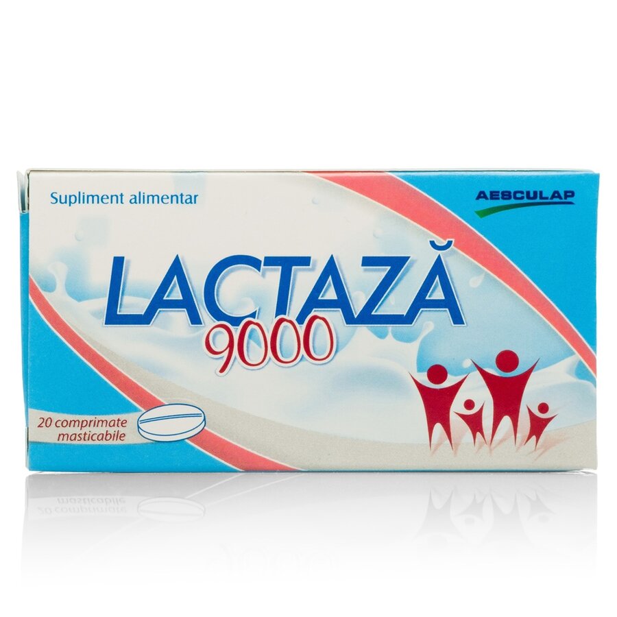 Lactaza 9000, 20 comprimate masticabile, Aesculap : Farmacia Tei online