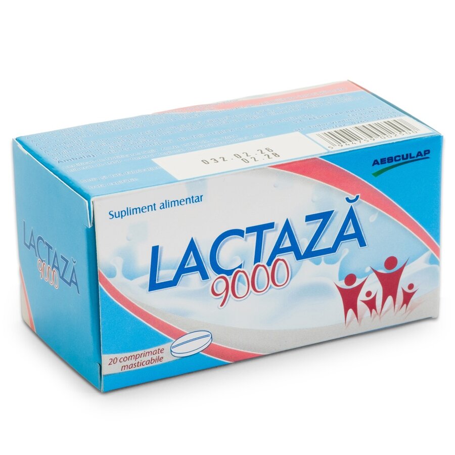 Lactaza 9000, 20 comprimate masticabile, Aesculap : Farmacia Tei online